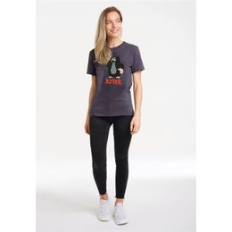 logoshirt Damen T-Shirt "Der kleine Maulwurf Krtek", grau, Gr. M, unifarben, 100% Baumwolle, Shirts, mit coolem Print