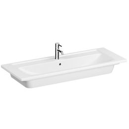 Vitra Integra M&ouml;belwaschtisch 7058B003-0001 120 x 46,5 cm, wei&szlig;, &Uuml;berlauf/Hahnloch mittig