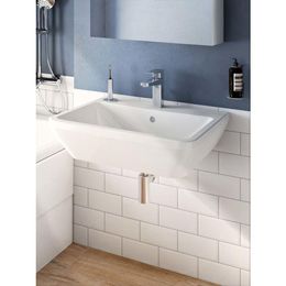 Vitra Integra Waschtisch 7051L003-0001 64,5 x 49 cm, wei&szlig;, mit &Uuml;berlauf/Hahnloch mittig