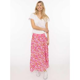 Maxirock Zwillingsherz "Love Hearts", Damen, Gr. L/XL, rot, Obermaterial: 100% Viskose, R&ouml;cke Maxirock, Herzmuster, Gummizug mit Schriftzug, leichtes Material, kn&ouml;chellang