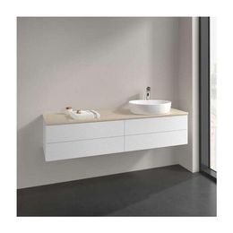 Villeroy & Boch Villeroy und Boch Antao Waschtisch-Unterschrank K27153MT 160x36x50cm, Hahnloch, Waschbeckenplattenfarbe botticino, white matt lacquer