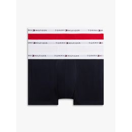 Trunk "TRUNK 3 PACK", Herren, Gr. M (50), 3 Stk., primary rot, wei&szlig;, desert sky, Jersey, Obermaterial: 95% Baumwolle, 5% Elasthan, Tommy Hilfiger Underwear, k&ouml;rpernah, Unterhosen, mit Logoschriftzug