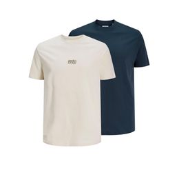 Jack & Jones Jack & Jones T-shirt Herren Gr&ouml;&szlig;e 4XL beige / marine / grau / offwhite