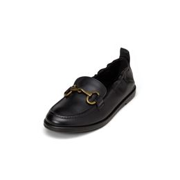 Marc O'Polo Loafer MARC O'POLO "mit elastischer Fersenkante", Damen, Gr. 37, schwarz, Obermaterial: 100% Leder, unifarben, Schuhe Loafer