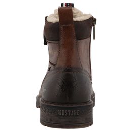 Mustang Shoes Herren Winterstiefelette "Midor", Gr. 43, braun, Lederimitat, Textil, used, Basic, Schuhe, Schn&uuml;rstiefel, Winterstiefel mit Warmfutter