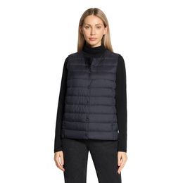 Daunenweste Betty Barclay "Damen mit Rundhalsausschnitt", Damen, Gr. 36, dunkelblau, Obermaterial: 100% Polyester. F&uuml;llung: 90% Daunen, 10% Federn, figurumspielend h&uuml;ftlang, Rundhals, Westen