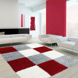 Hochflor-Teppich Ayyildiz Teppiche "Life Shaggy 1501" Gr. 2, rot, B:80cm H:30mm L:150cm, Kunstfaser, Teppiche, Wohnzimmer