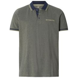 Poloshirt Jan Vanderstorm "Poloshirt MUNAR", Herren, Gr. 4XL, gr&uuml;n (oliv melange), Obermaterial: 100% Baumwolle CO., Shirts