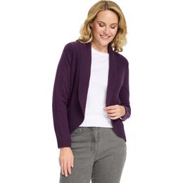 Damen Strickjacke mit Schalkragen traube, Gr&ouml;&szlig;e 38