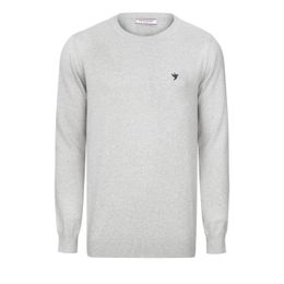 Rundhalspullover FELIX HARDY "Pullover mit Rundhalsausschnitt", Herren, Gr. XL, grau, 100% Baumwolle, Pullover Rundhalspullover