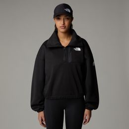 Fleecejacke The North Face "W MA FLEECE INTEREST 1/4 ZIP", Damen, Gr. L, tnf schwarz, Fleece, Obermaterial: 100% Polyester, unifarben, regular fit normal, Rundhals, eingesetzt gerader Abschluss, Jacken Fleecejacke, sportlicher Stil, f&uuml;r Fitness und Training, f&uuml;r Erwachsene