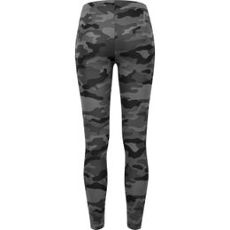 Urban Classics Damen Leggings "Urban Classics Damen Ladies Camo Leggings"schwarzcamouflage, Gr. XL, 91% Polyester, 9% Elasthan, Hosen