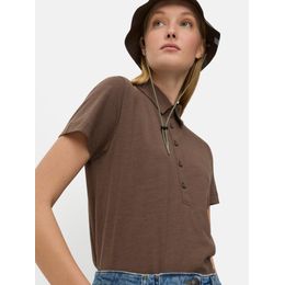 Camel Active Poloshirt mit Knopfleiste Damen Gr&ouml;&szlig;e XXL braun