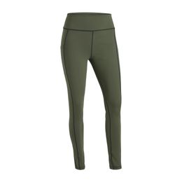 Funktionstights Maier Sports "MS FAV Long Tight W", Damen, Gr. 34, Normalgr&ouml;&szlig;en, moosgr&uuml;n, 85% Polyamid, 15% Elasthan, Hosen, Damen Tights, elastische Leggings, bequeme Wanderhose, Tight Fit