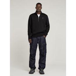 G-Star Raw G-STAR Herren Longpullover "Premium Core Half Zip Sweatshirt", schwarz, Gr. S, Obermaterial: 55% Baumwolle, 45% Polyester, Pullover