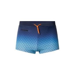Badeshorts Babista "Badehose PABLEA", Herren, Gr. L, weit, blau (blau gemustert), Obermaterial: 80% Polyamid ECONYL PA ECONYL. 20% Elasthan EL., Badehosen Badeshorts