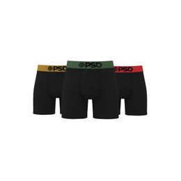 Boxershorts PSD "3 PACK HOLIDZE CTN 5I Herren", Herren, Gr. XL, schwarz, 95% Baumwolle, 5% Elasthan, Unterhosen