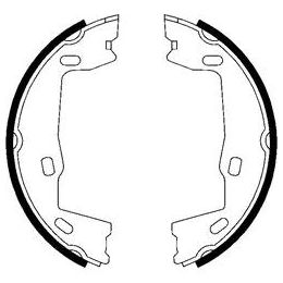ATE Bremsbackensatz, Feststellbremse 03.0137-0172.2 hinten rechts links f&uuml;r VAUXHALL SAAB OPEL 90273259 90063339 90512907