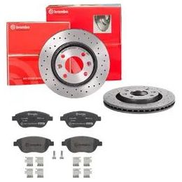 Brembo Bremsensatz-Vorderachse XTRA LINE SK8K0F7FY9 Bremsensatz, Scheibenbremse vorne rechts links Gelocht/innenbel. 266mm f&uuml;r CITRO&Euml;N (DF-PSA) PEUGEO