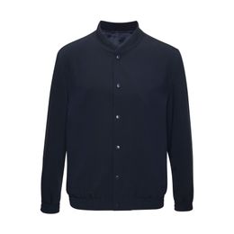 John Devin Herren Blouson "mit Rippkragen", blau, Gr. XXL, unifarben, Web, Obermaterial: 77% Polyester, 17% Viskose, 6% Elasthan. Futter: 100%