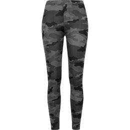 Urban Classics Damen Leggings "Urban Classics Damen Ladies Camo Leggings"schwarzcamouflage, Gr. M, 91% Polyester, 9% Elasthan, Hosen