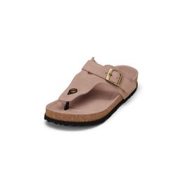 Marc O'Polo Sandale MARC O'POLO "aus weichem Veloursleder", Damen, Gr. 42, rosa (beige), Obermaterial: 100% Leder, unifarben, Schuhe Sandale