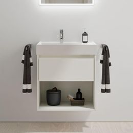 Burgbad Devio Schrank mit Mineralguss-Waschtisch, 1 Auszug, SHKJ061F7214C0001,