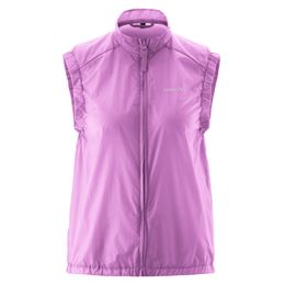 Funktionsweste Gonso "Adventure Vest Wind W", Damen, Gr. 44, dunkelrosa, 90% Polyamid, 10% Polyester, Westen Funktionsweste, Damen Weste, leichte und winddichte Fahrradweste mit R&uuml;ckentasche