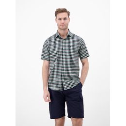 Kurzarmhemd Lerros "Sportives Halbarmhemd, kariert", Herren, Gr. XL, Normalgr&ouml;&szlig;en, mint water, 100% Baumwolle, Hemden