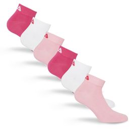 Kurzsocken Fila "UNISEX INVISIBLE PLAIN SOCKS", Damen, Gr. 39-42, rosa (806, pink panther), Baumwolle, Elasthan, Polyester, elastisch, Socken, Baumwollmischung, Rippenb&uuml;ndchen, flache Zehennaht