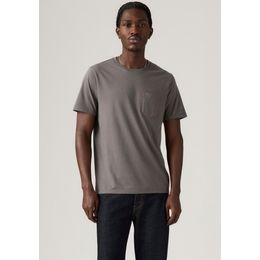 Levi's T-Shirt LEVI'S "CLASSIC POCKET TEE", Herren, Gr. XL, beige (smoked pearl), Jersey, Obermaterial: 100% Baumwolle, meliert, regular fit normal, Rundhals, Shirts T-Shirt, mit aufgesetzter Brusttasche