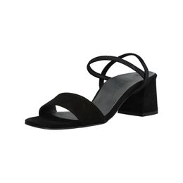 Riemchensandale Paul Green "Paul Green Sandalen Veloursleder", Damen, Gr. 39, schwarz, Veloursleder, Schuhe Riemchensandale