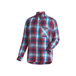 Funktionshemd Maier Sports "Claas", Herren, Gr. 58, Normalgr&ouml;&szlig;en, nightbreak, 85% Polyester, 15% Viskose, Hemden, Herren Hemd langarm, karriertes Freizeithemd, Langarmhemd, Regular Fit