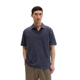 Marc O'Polo Poloshirt MARC O'POLO "aus weichem Boucl&eacute;-Jersey", Herren, Gr. S, faded blau, Obermaterial: 64% Baumwolle, 36% Polyester, unifarben, loose fit, Shirts