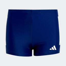Badehose adidas Performance "3S BLD BOXER Y", Jungen, Gr. 176, N-Gr, blau (dunkelblau, wei&szlig;), Obermaterial: 78% Polyamid, 22% Elasthan, Badehosen Badehose