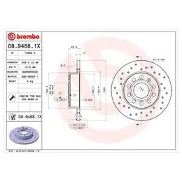 Brembo Bremsensatz-Vorn und hinten SG00000EN6 Bremsensatz, Scheibenbremse vorne rechts links Gelocht 280mm f&uuml;r SKODA VW (SVW) ROEWE (SAIC) SEAT (FAW)