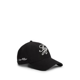 Baseball Cap Tommy Hilfiger "TH SCRIPT SOFT 6 PANEL", Herren, schwarz, Web, Baumwolle, Caps, mit Logo-Stickerei, Umfang 58 cm