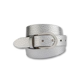 Bernd G&ouml;tz Lederg&uuml;rtel BERND G&Ouml;TZ "Lederg&uuml;rtel mit silberner Schlie&szlig;e", Damen, Gr. 95, silber, Rindsleder, G&uuml;rtel Lederg&uuml;rtel