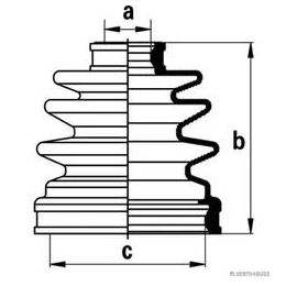 Herth+Buss JAKOPARTS Faltenbalgsatz, Antriebswelle J2883004 vorne rechts links f&uuml;r MITSUBISHI MAZDA HONDA NISSAN OPEL HYUNDAI ISUZU DAEWOO SUZUKI CHE