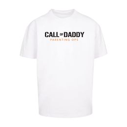 Merchcode T-Shirt 'Fathers Day - Call of Daddy' Herren Gr&ouml;&szlig;e L rostrot / schwarz / wei&szlig;