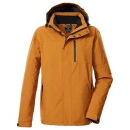 Funktionsjacke Killtec "KOW 90 MN JCKT", Herren, Gr. L, cognac, Obermaterial: 100% Polyester;Futter: 100% Polyester;F&uuml;llung: 100% Polyester, Jacken Funktionsjacke, Wasser- und winddicht, atmungsaktiv, abnehmbare Kapuze, viele Taschen
