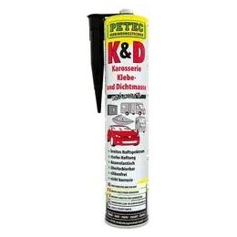 Petec Karossie & Dichtmasse schwarz (310 ml) 94730 Metall-Klebstoff,Karosserieklebstoff,Hybridklebstoff,Universalklebstoff