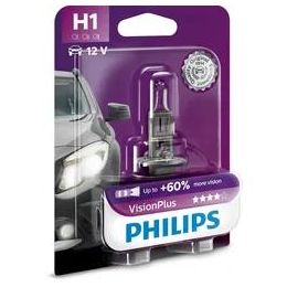 Philips H1 VisionPlus 55W (1 Stk.) 12258VPB1 Gl&uuml;hlampe, Fernscheinwerfer,Gl&uuml;hlampe, Hauptscheinwerfer,Gl&uuml;hlampe, Nebelscheinwerfer,Gl&uuml;hlampe, Abbieges