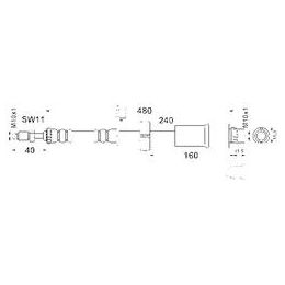 ATE Bremsschlauch 24.5144-0480.3 vorne rechts links f&uuml;r PEUGEOT CITRO&Euml;N 4806G1