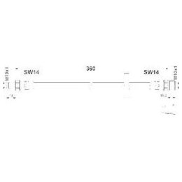 ATE Bremsschlauch 83.6124-0362.3 vorne rechts links f&uuml;r VAG 431611707 803611707B 810611707
