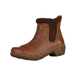 Stiefelette El Naturalista "El Naturalista Stiefelette Leder/Textil", Damen, Gr. 37, braun, Leder, Textil, Schuhe Stiefelette