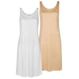 Nina von C. Damen Unterkleid "2er Pack Unterkleid L&auml;nge 90 cm Elegance", Gr. 38, bunt, Obermaterial: 81% Viskose CV. 19% Polyester PES., Kleider