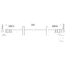 ATE Bremsschlauch 24.5102-0330.3 vorne rechts f&uuml;r VAG 443611707 433611707 431611707A