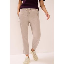 Cordhose Cecil "Style Tracey", Damen, Gr. XXL (46), L&auml;nge 28, wei&szlig; (eggshell wei&szlig;), Web, Obermaterial: 98% Baumwolle, 2% Elasthan. Futter: 100% Baumwolle, unifarben, regular fit kn&ouml;chelfrei, Hosen Cordhose, mit Tunnelzug
