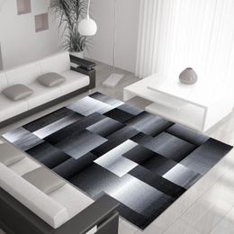 Teppich Ayyildiz Teppiche "Miami 6560" Gr. 2, schwarz, B:80cm H:12mm L:150cm, Kunstfaser, Teppiche, Teppich, Kurzflor, L&auml;ufer, Wohnzimmer